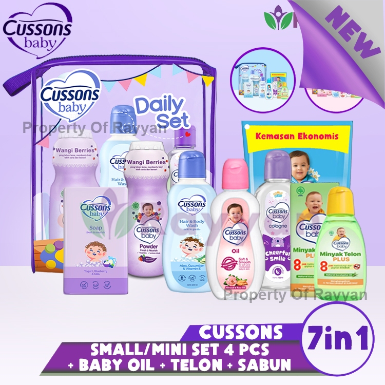Jual [CS]Cussons Baby Daily Essential Gift Set Small Mini Bag 7in1 Ungu ...