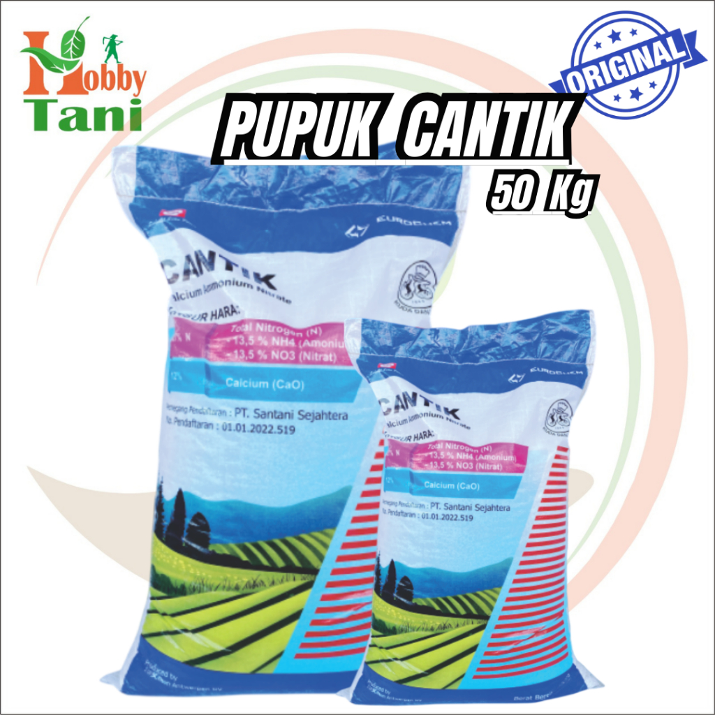 Jual Pupuk CANTIK Calsium Ammonium Nitrat 50 kg ORIGINAL KEMASAN PABRIK ...