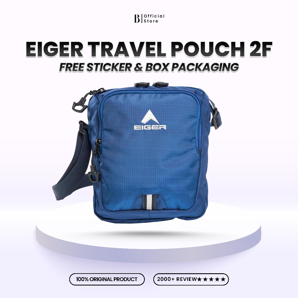Jual Tas EIGER Travel Pouch 2F Biru Hitam Sling Bag Pria | Shopee Indonesia