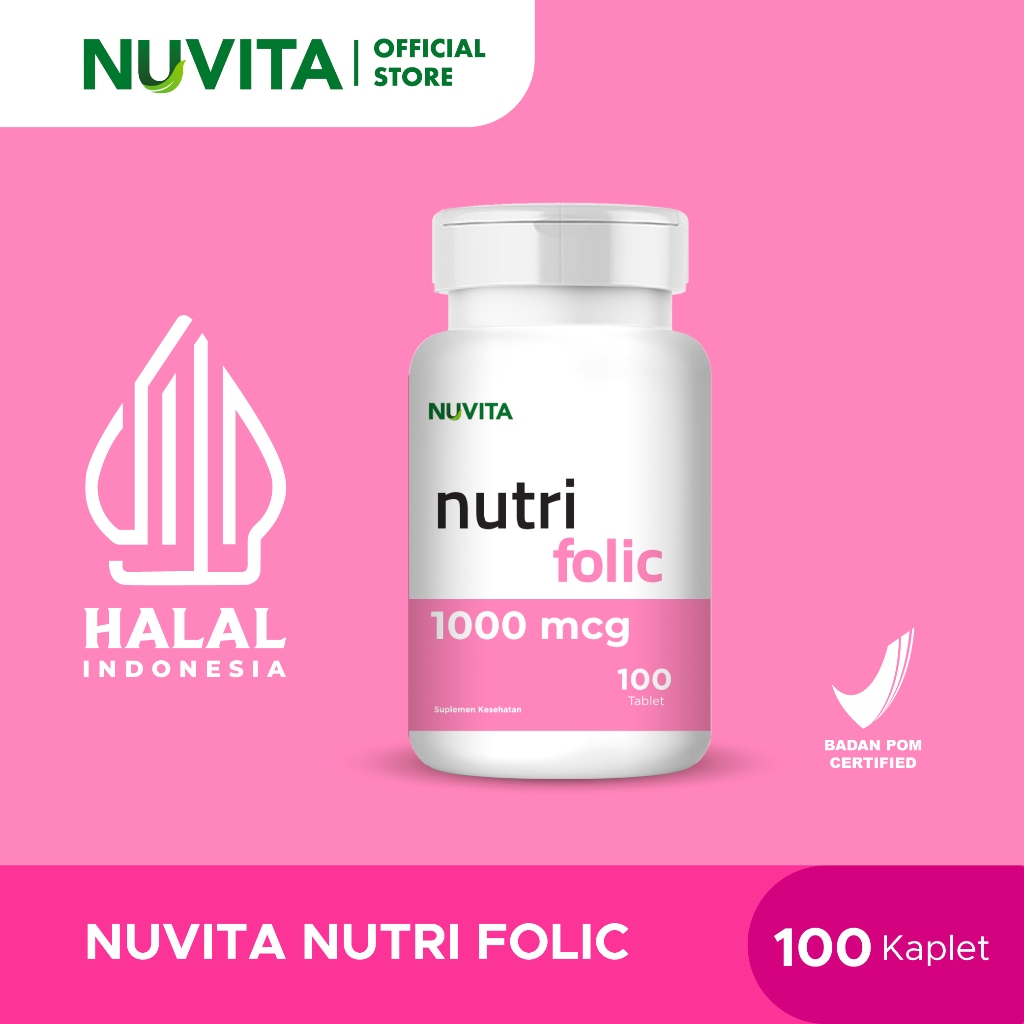 Jual Nuvita Nutri Folic 1000mcg - 100 Tablet | Shopee Indonesia