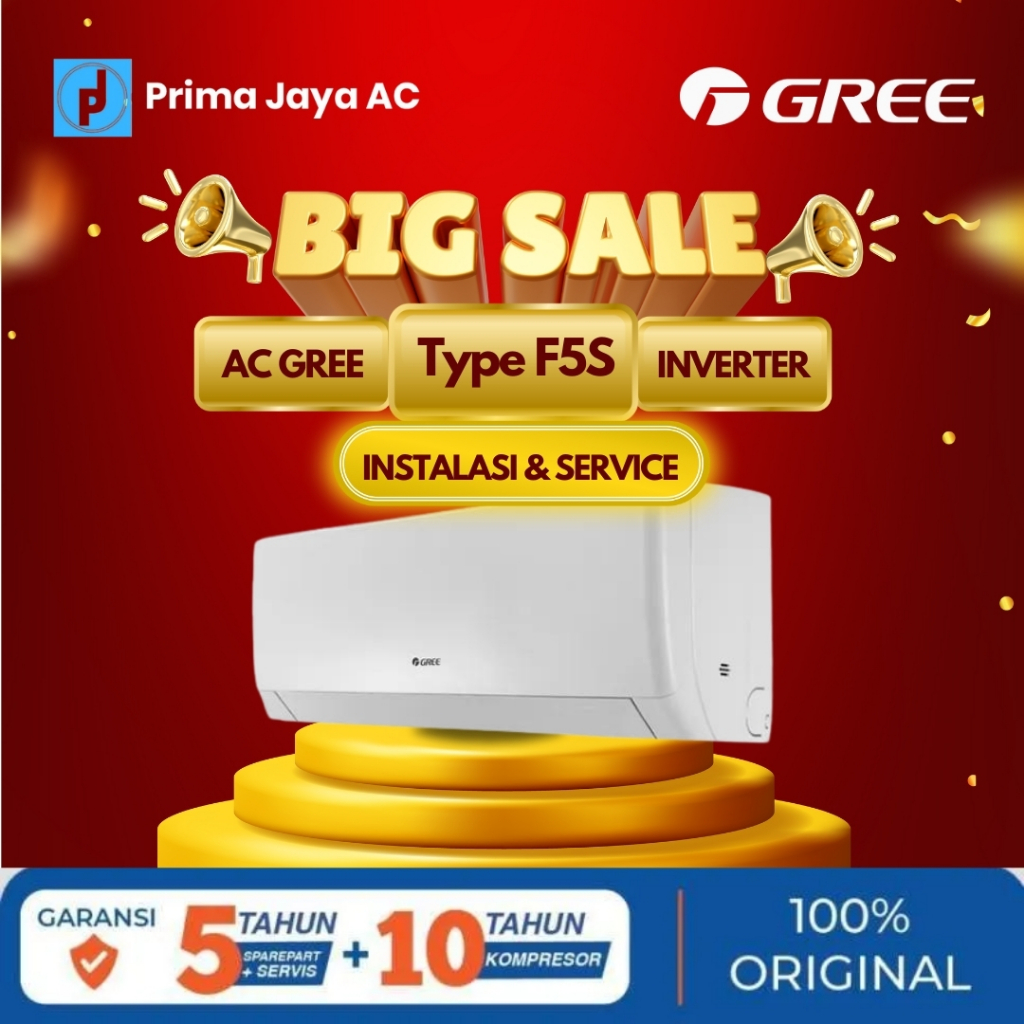 Jual Prima Jaya AC GREE SPLIT INVERTER F5S VARIAN 1PK (GWC-09F5S) AIR ...