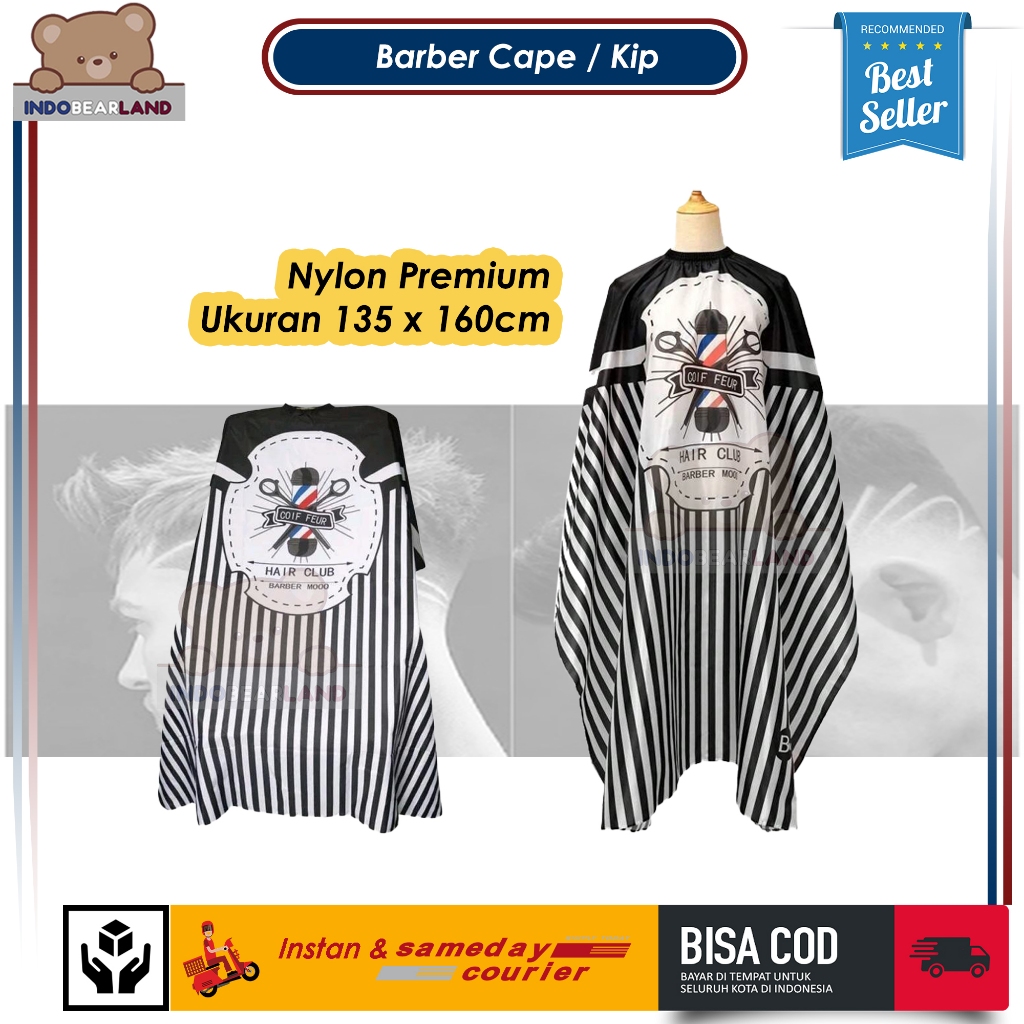 Jual Barber Cape Hair Cutting Cape Kain Pelindung Badan Cukur Rambut ...