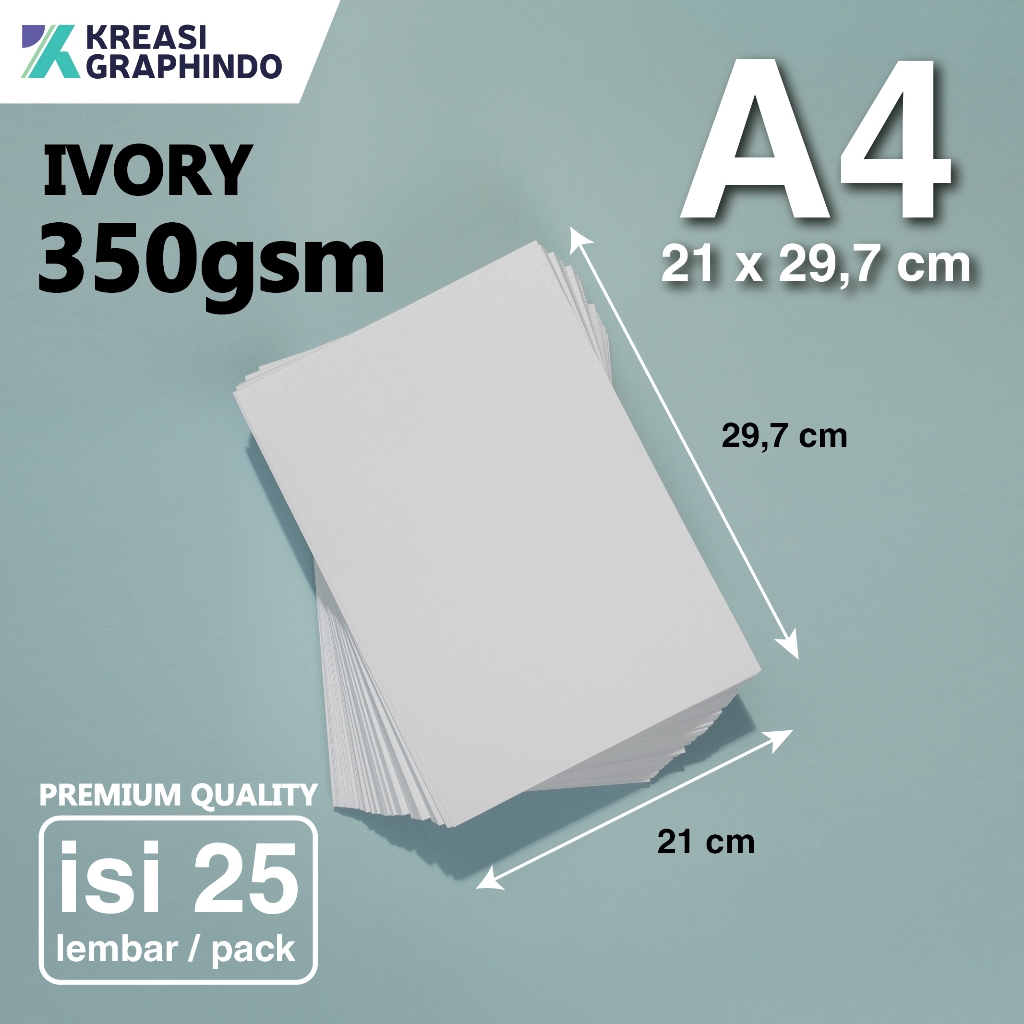 Jual Kertas Ivory 350 gsm A4 isi 25 Lembar | Shopee Indonesia