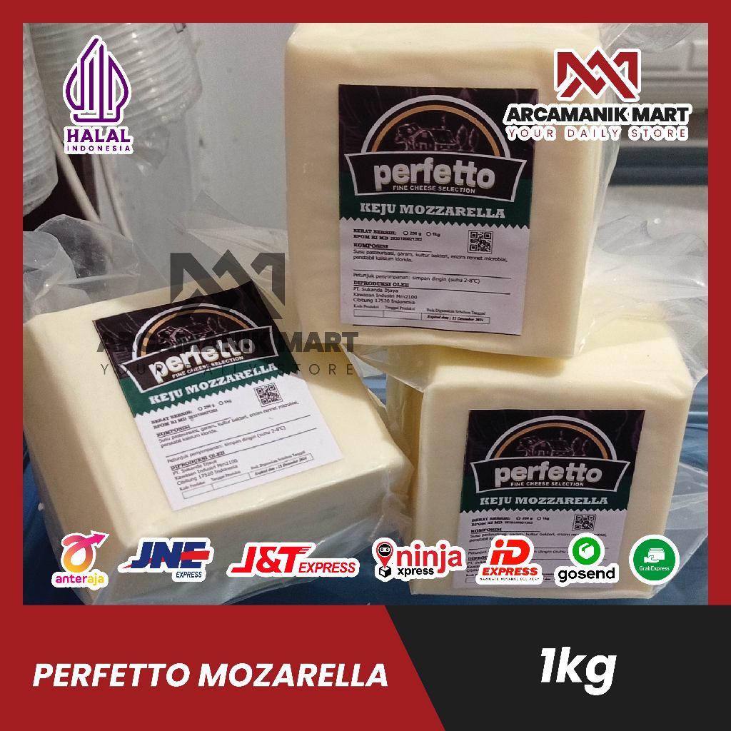 Jual Mozzarella Perfetto 1kg Original – Keju Pizza Leleh & Melar ...