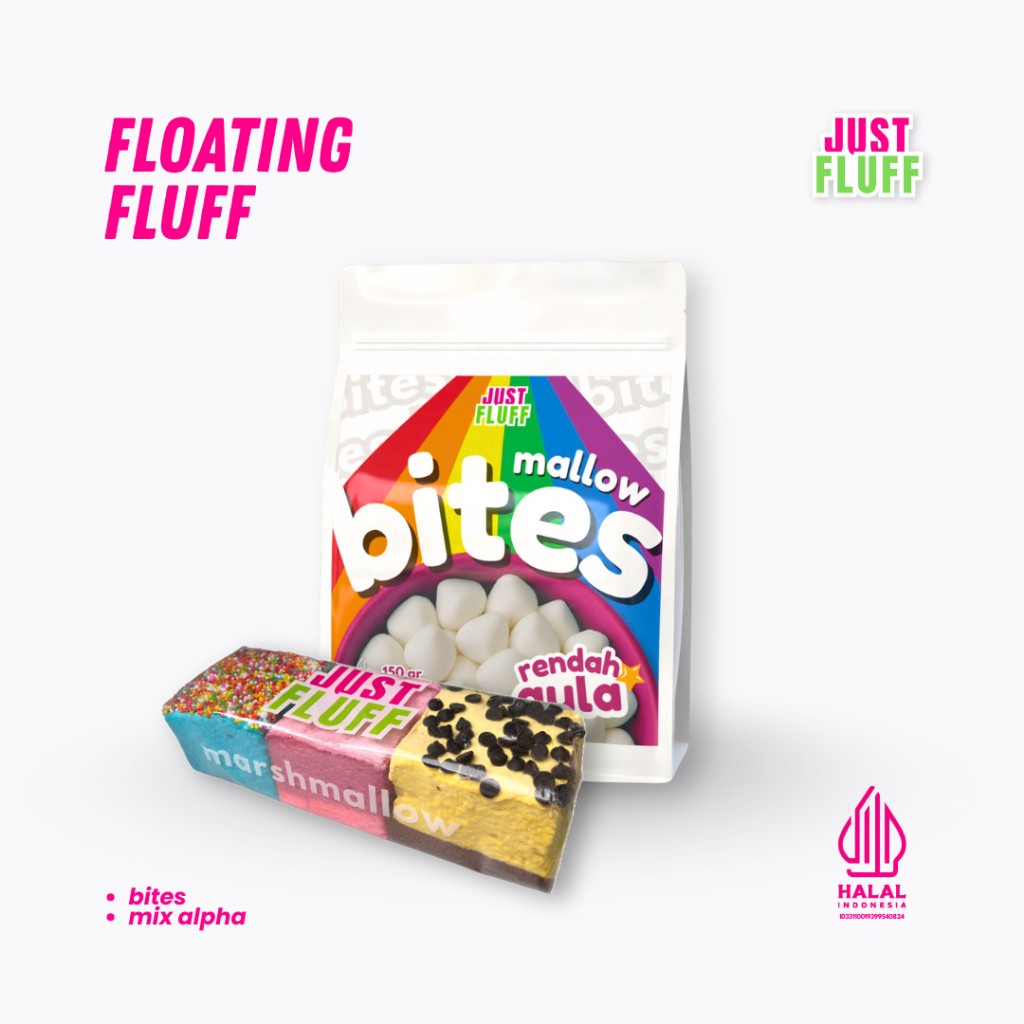 Jual [BUY 1 GET 1] FLOATING FLUFF MARSHMALLOW JUSTFLUFF [HALAL ...