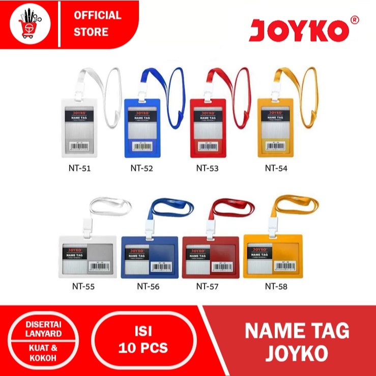 Jual Name Tag | Tanda Pengenal Gantungan Kartu Nama Joyko NT-51-52-53 ...