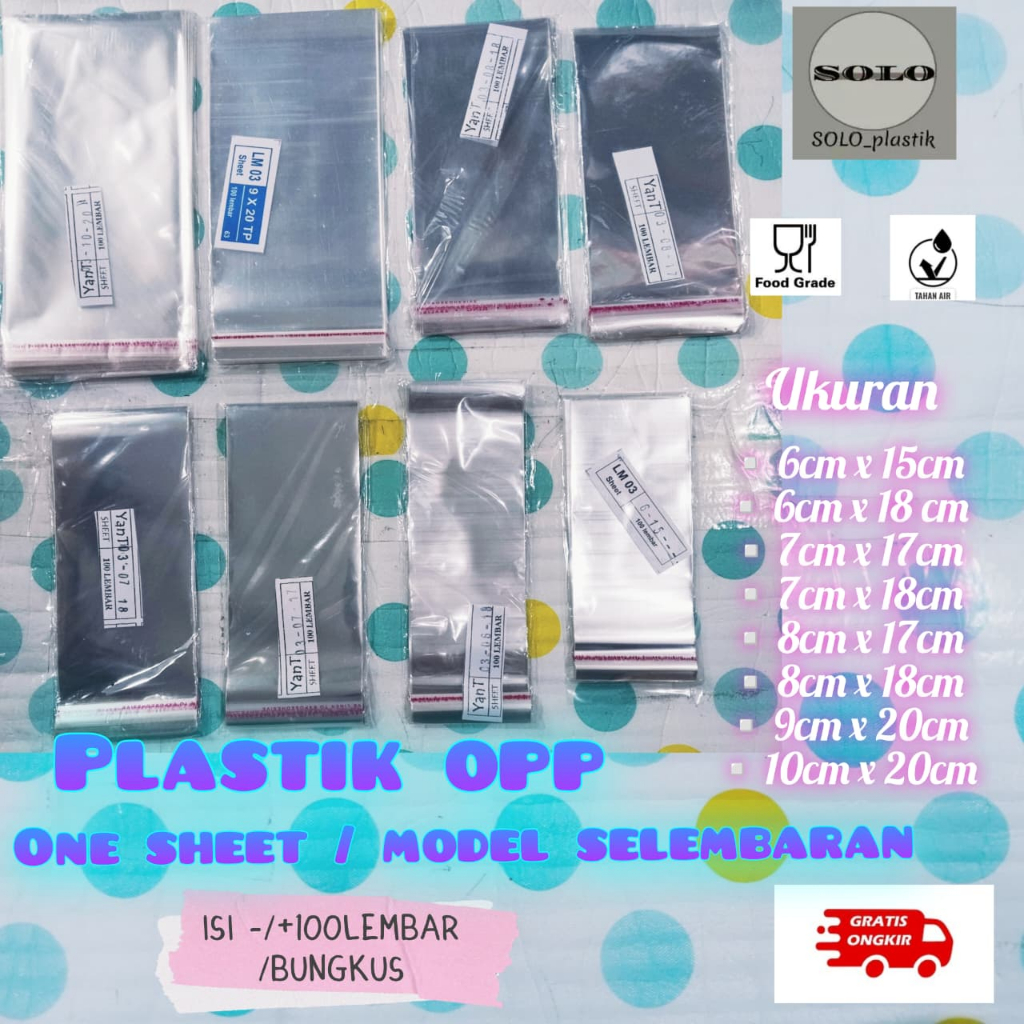 Jual Plastik OPP selembar- one sheet risol dadar gulung 7x18 8x18 9x20 ...