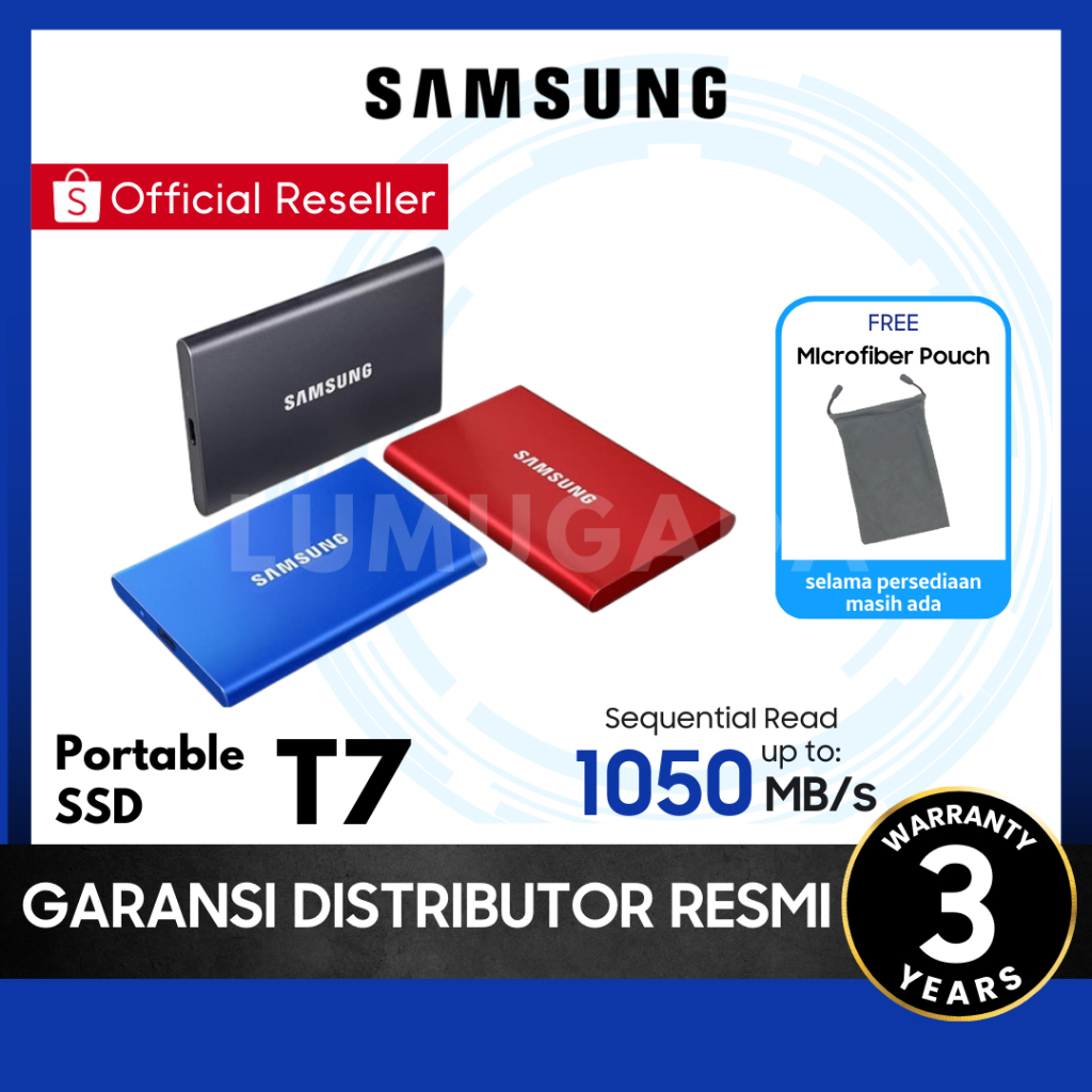 Jual Samsung SSD T7 Portable 1TB / 2TB / 4TB SSD Portable SSD External ...