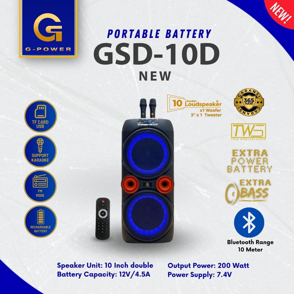 Jual SPEAKER G-POWER 10 LOUDSPEAKER DOUBLE GSD-10D NEW RMS 200W ...