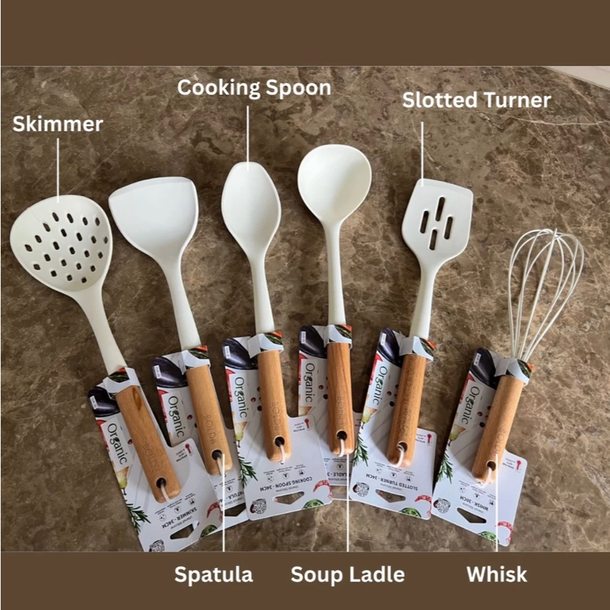 Jual BOLDe Organic White Utensil Sutil Silicone 6 PCS utensil alat ...
