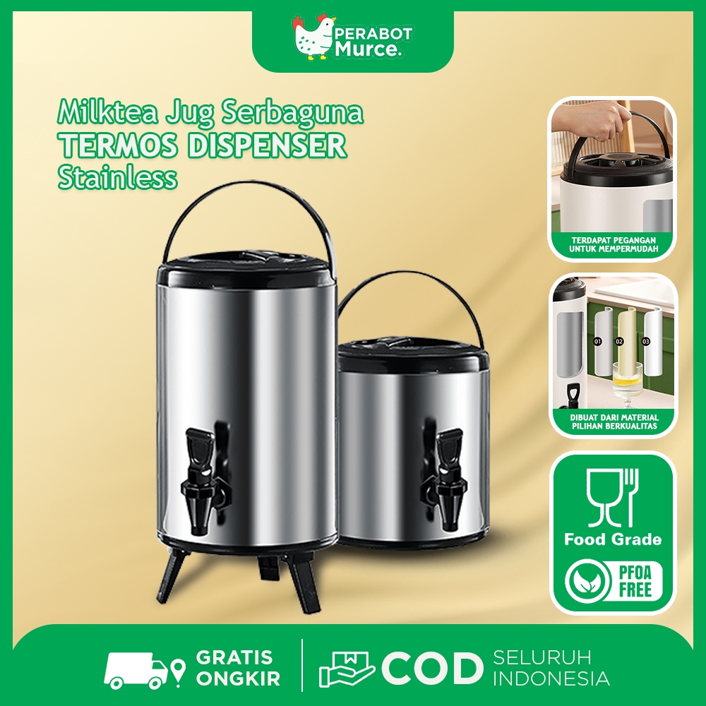 Jual Dispenser Termos Air Panas Dingin Stainless Termos Air Milk Tea ...