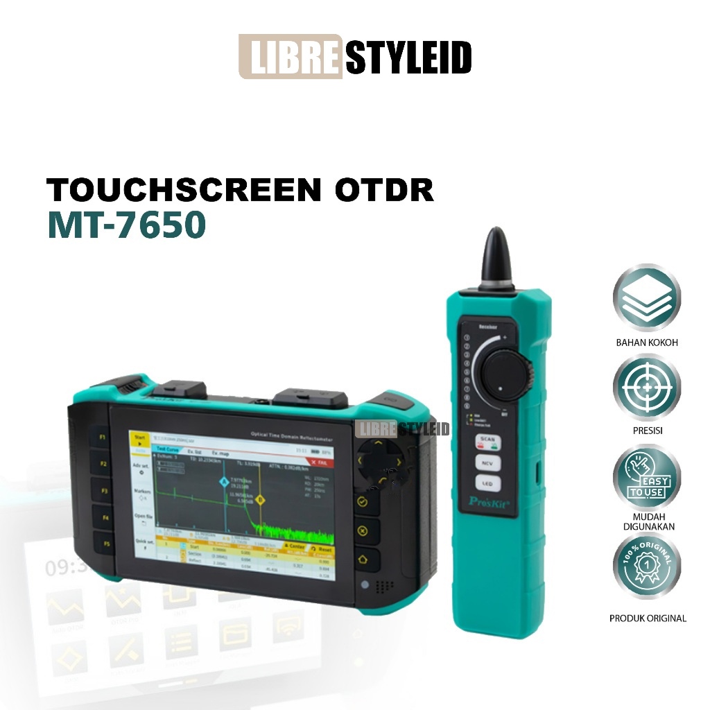 Jual PRO’SKIT MT-7650 OTDR TOUCH SCREEN MULTIFUNCTIONAL ORIGINAL ...