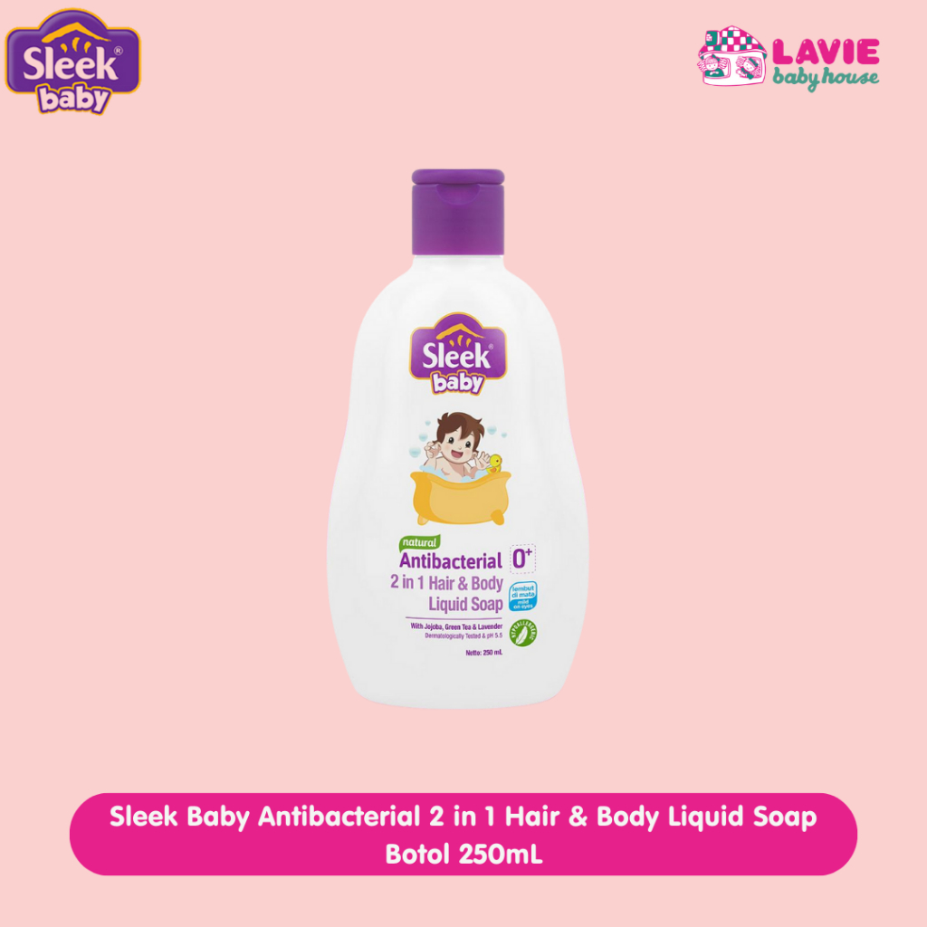 Jual Sleek Baby Antibacterial 2 in 1 Hair & Body Liquid Soap Botol ...
