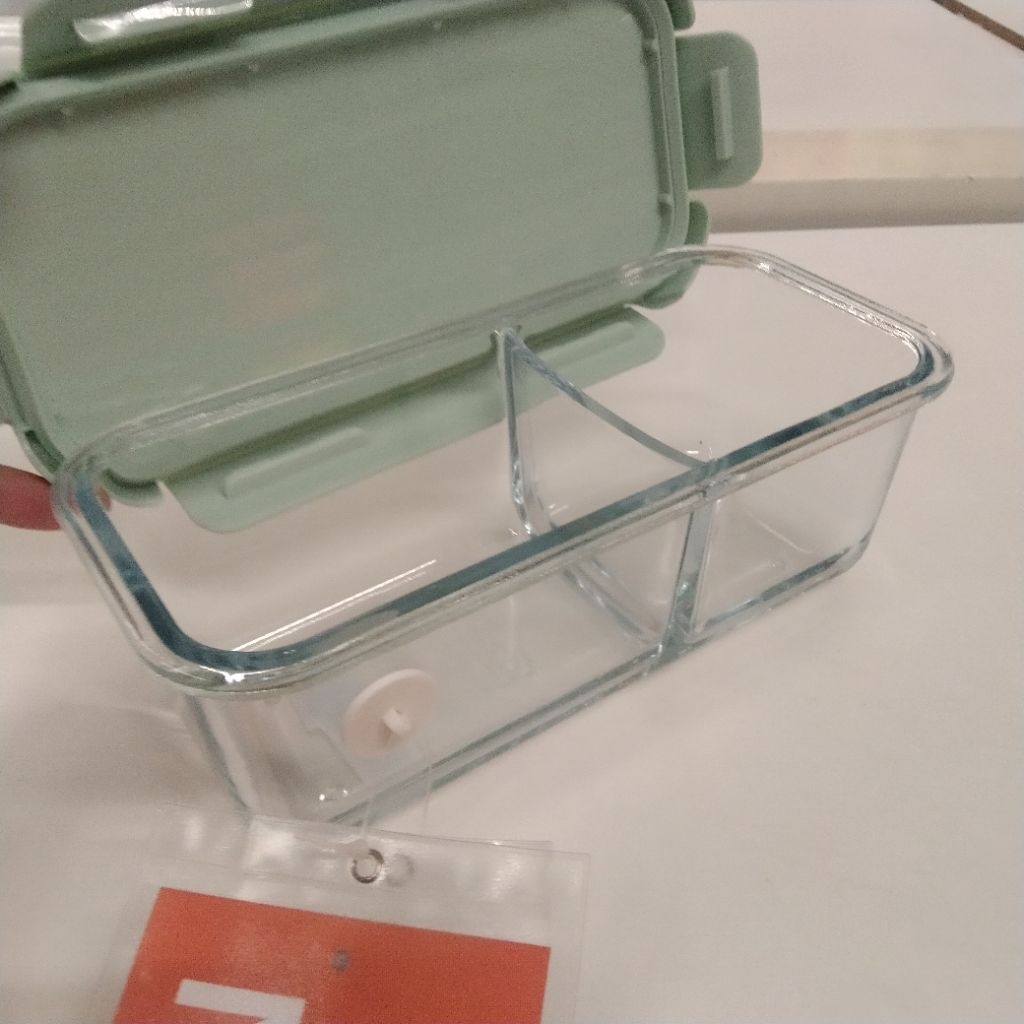 Jual Kotak tempat makan kaca glass food container sekat tutup anti ...