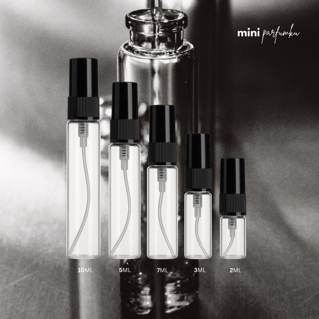 Jual MINIPARFUMKU - TUTUP HITAM Botol Kaca Pen Spray Refillable 2ml 3ml ...
