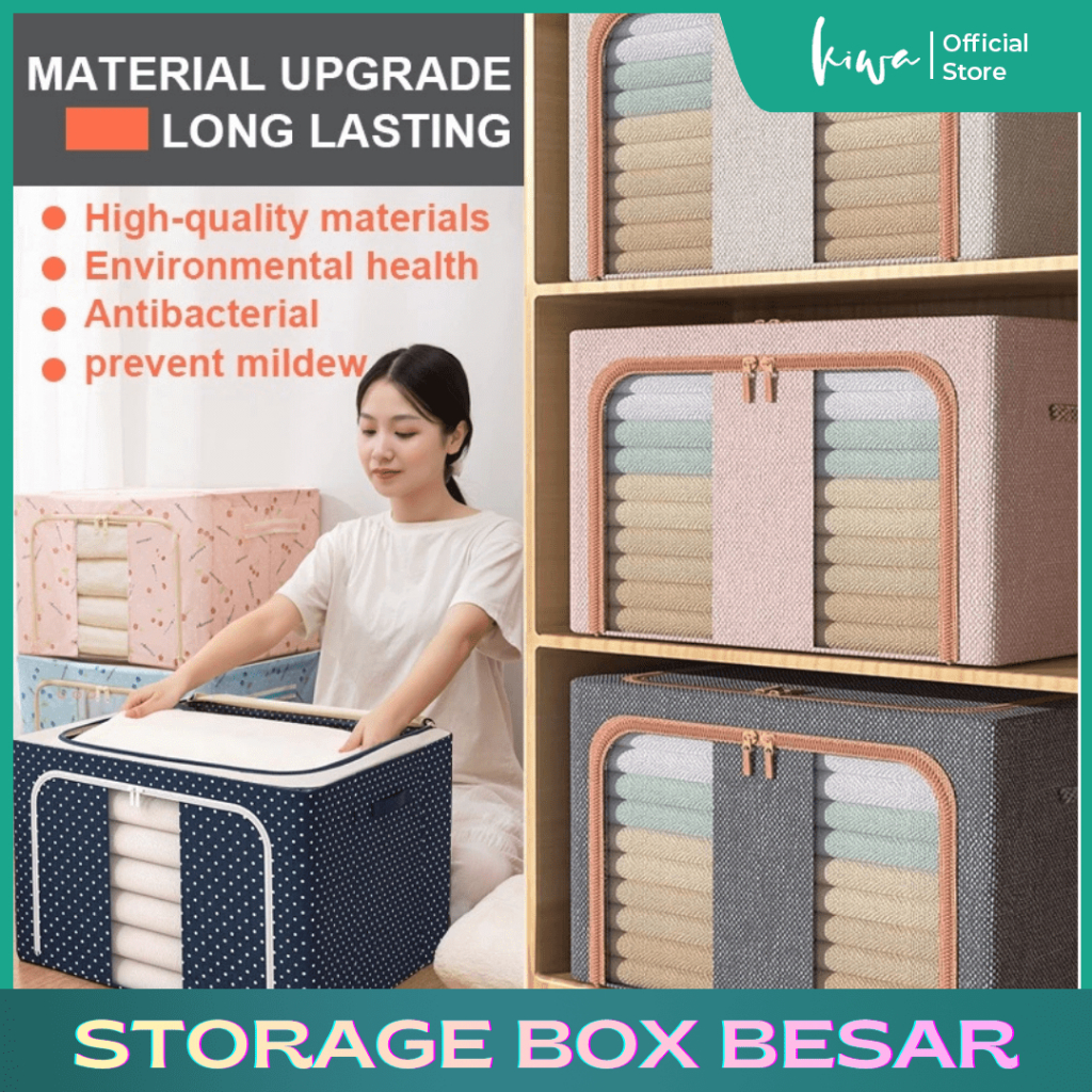 Jual Lipat Storage Box 24L/66L/100L Organizer Box Kotak Penyimpanan ...