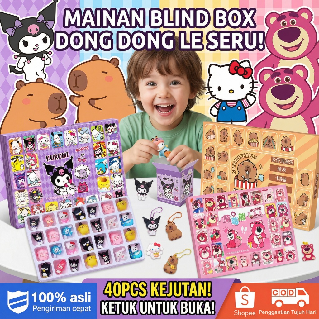 Jual Hot Mystery Box Mainan Surprise Toblos & Gantungan Karakter Kuromi ...