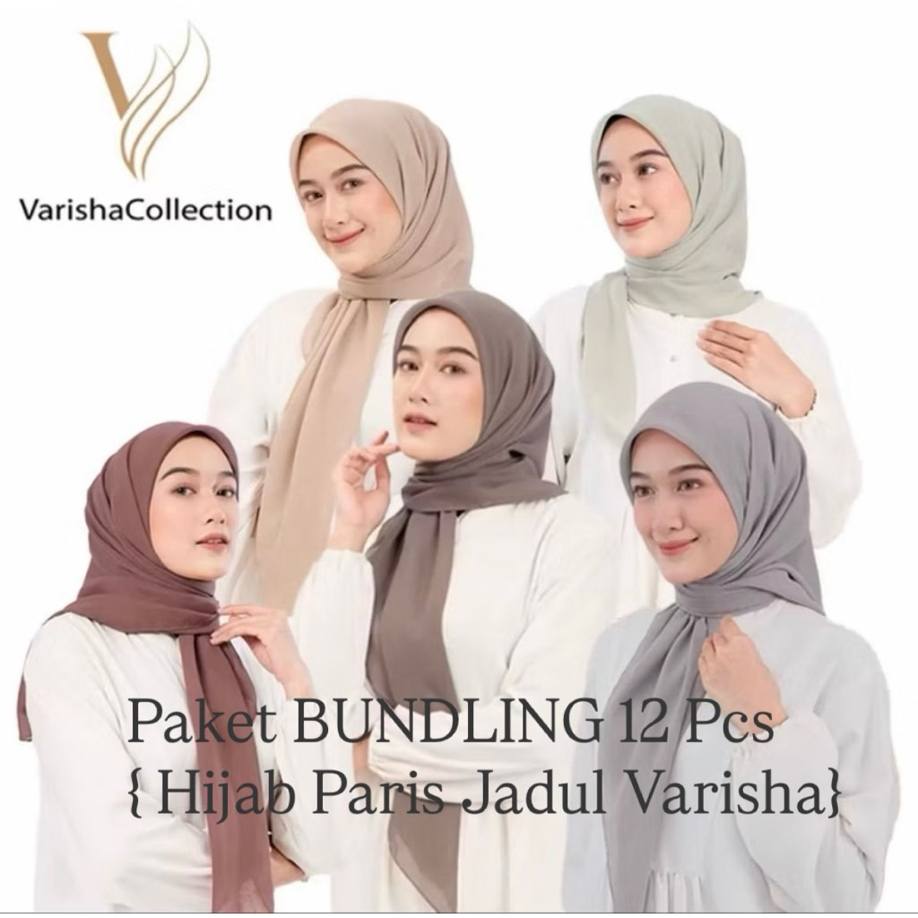 Jual PAKET BUNDLING ISI 12 PCS HIJAB PARIS JADUL VARISHA ORIGINAL ...