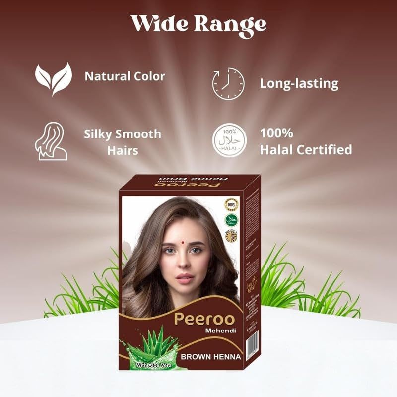 Jual Peeroo Henna Mehandi Impor Quality Natural Henna Warna Hitam Brown ...