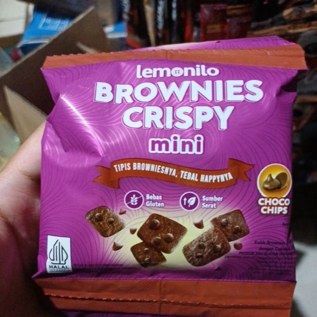 Jual Lemonilo Brownies Crispy Mini 1 renceng isi 10 pcs | Shopee Indonesia
