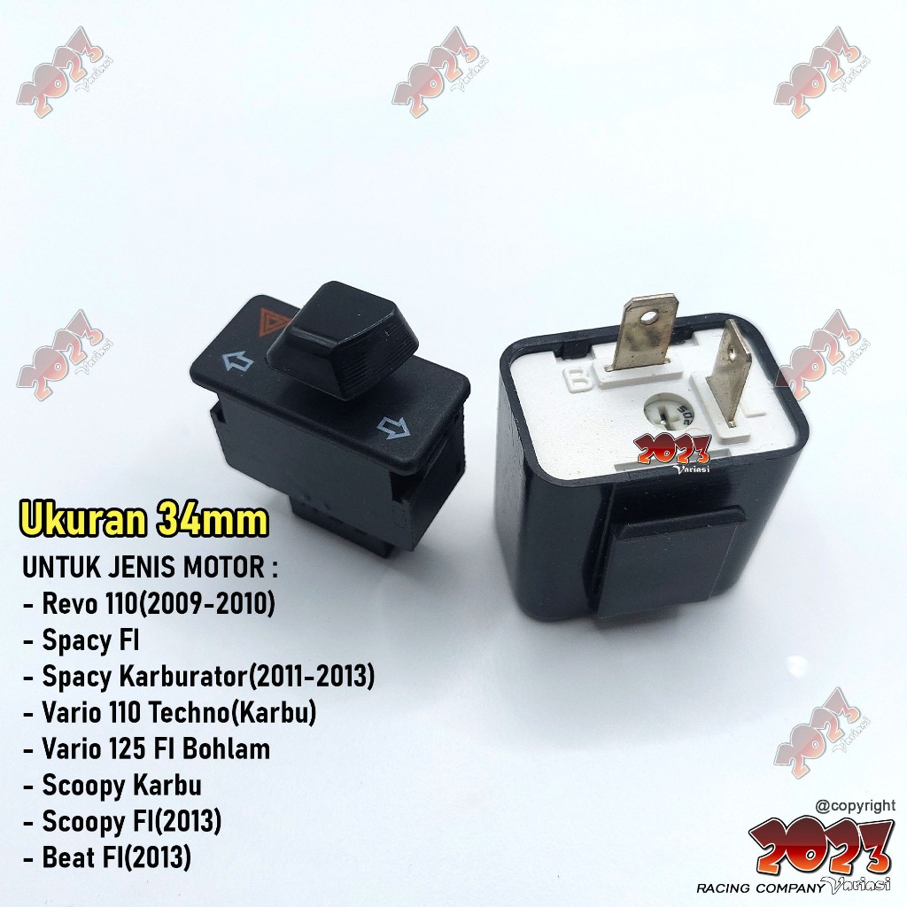 Jual Saklar sein hazard 1set Flaser sen motor | Shopee Indonesia