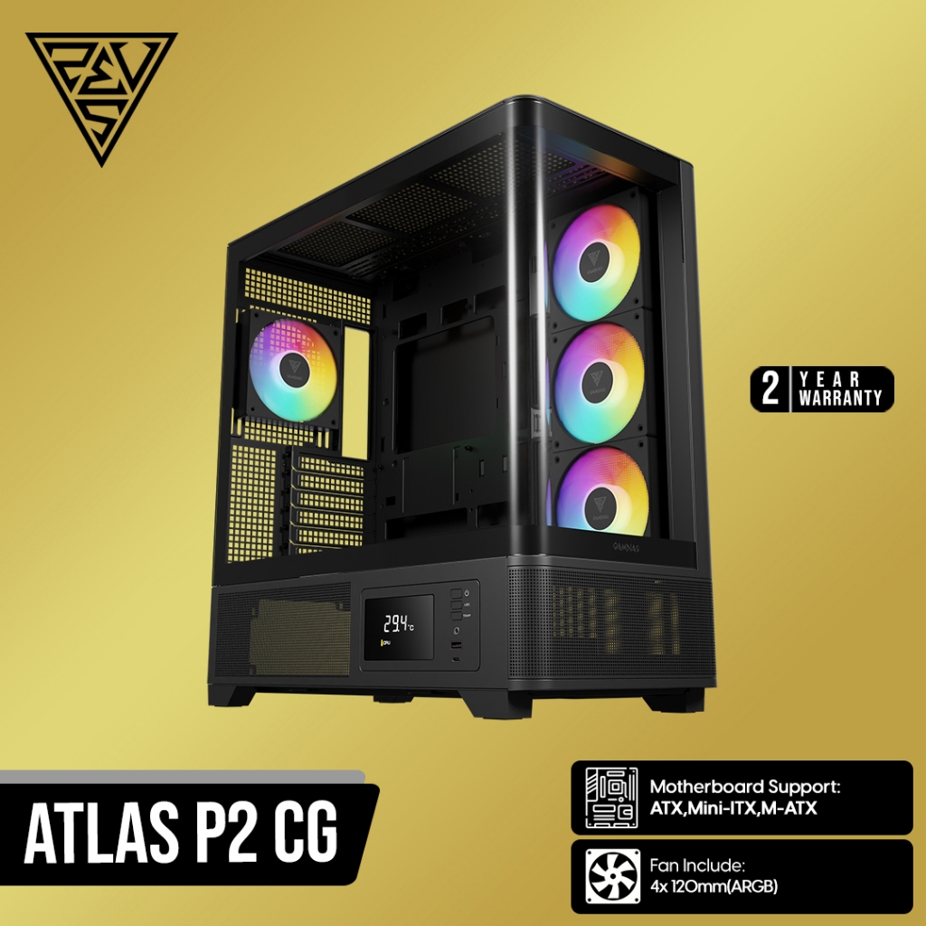Jual GAMDIAS ATLAS P2 CG Mid Tower ATX PC Case | Shopee Indonesia