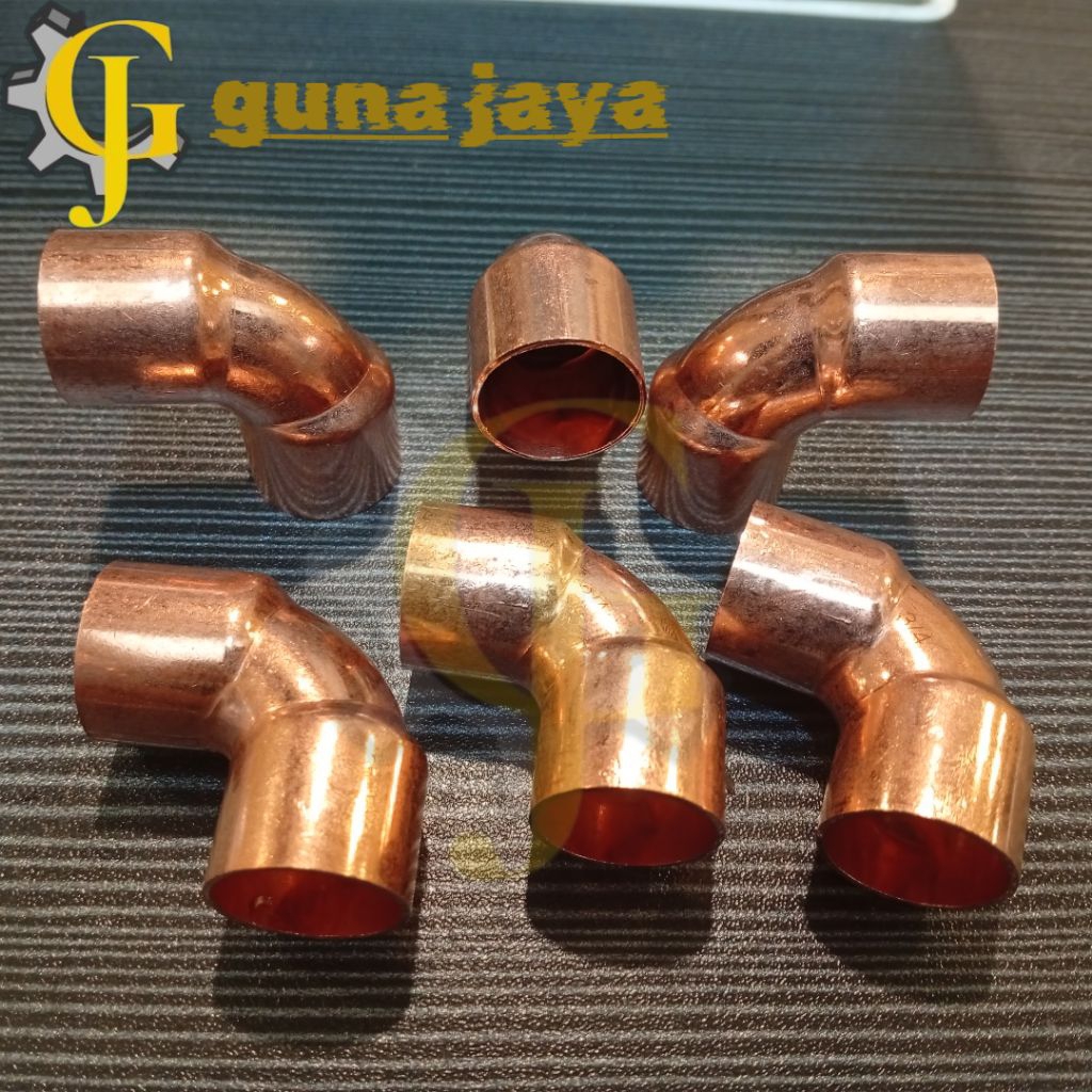 Jual knee / elbow tembaga 90° ukuran 3/8" | full tembaga murni | Shopee ...
