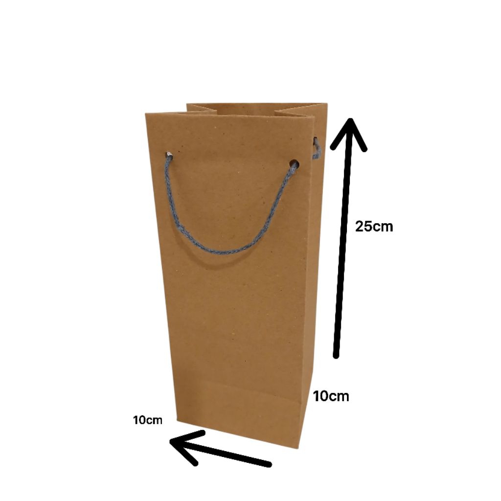 Jual Paper bag botol minum 10x10x25cm paper bag sovenir/paper bag ...