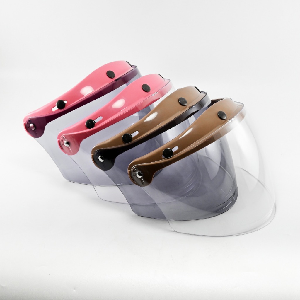 Jual Kaca Helm Retro Bogo Datar Model Snail Visor Snailflat | Shopee ...