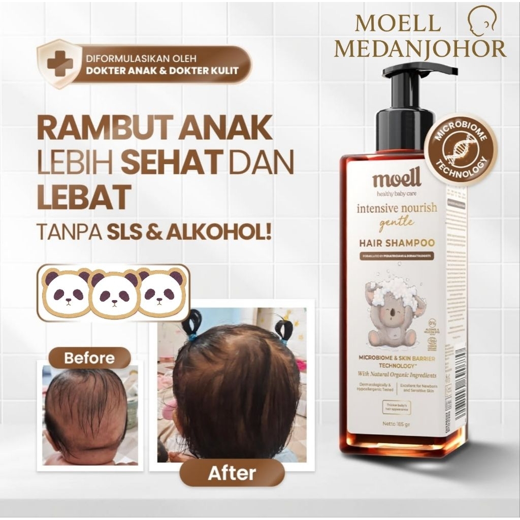 Jual MOELL - SHAMPOO 185 GRAM / INTENSIVE NOURISH GENTLE HAIR SHAMPOO ...
