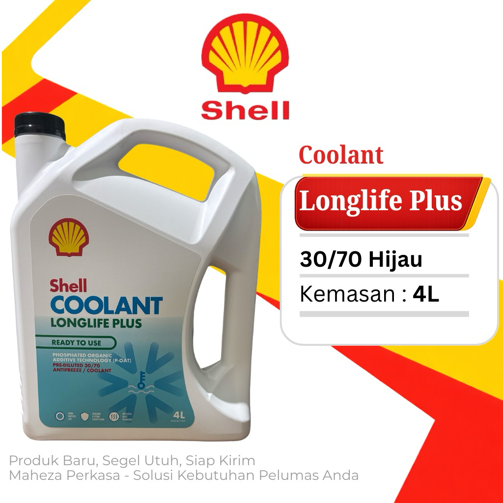 Jual Shell Coolant Longlife Plus Hijau 30/70 Ready to Use 4 Liter P-OAT ...