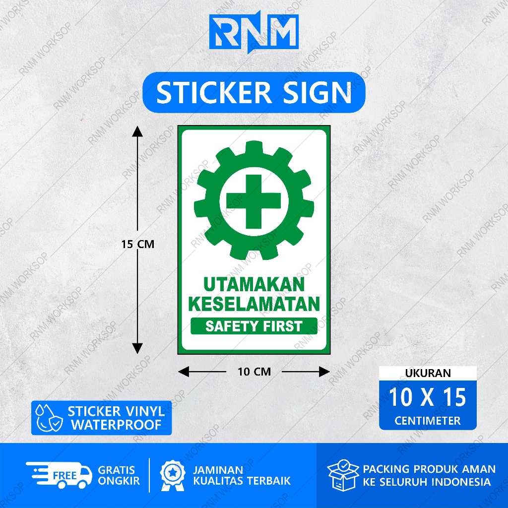 Jual STICKER SAFETY FIRST ATAU UTAMAKAN KESELAMATAN | Shopee Indonesia