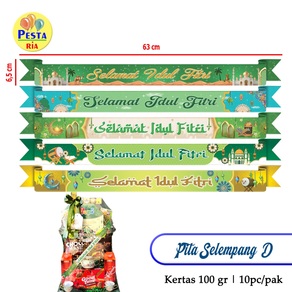 Jual Murah!!! (1Pak Isi 10Pcs) Pita Selempang D, sabuk toples idul ...