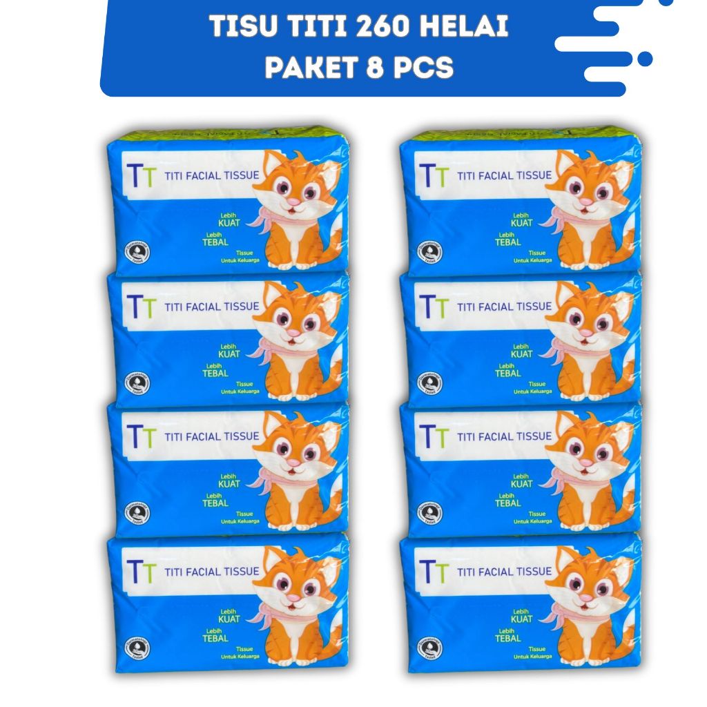 Jual TISU TITI 260 HELAI BIRU PAKET 8 PCS | Shopee Indonesia