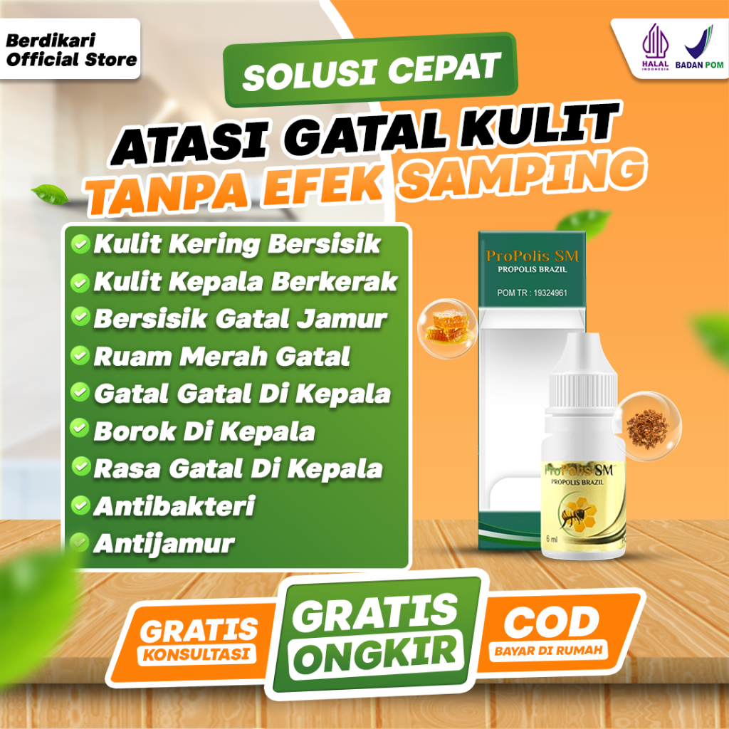 Jual Propolis SM Obat Gatal Kulit Karena Kutu Kucing Dermatitis Kontak ...