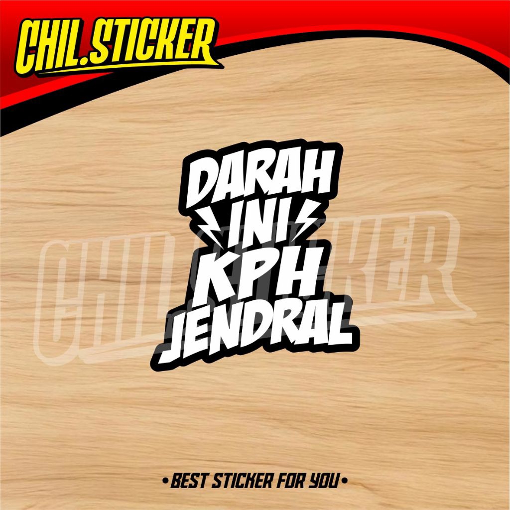 Jual STIKER DARAH INI KPH JENDRAL sticker supra gank stiker kph gank ...