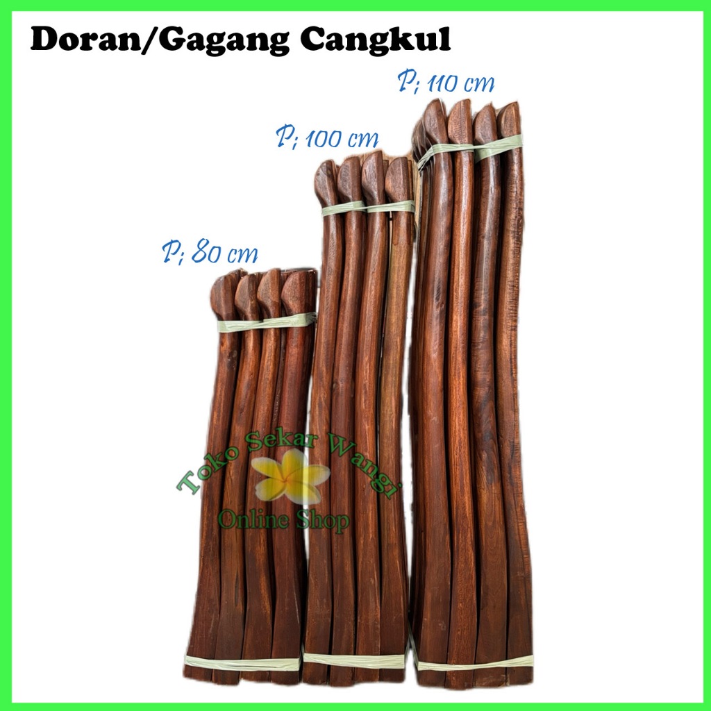 Jual Gagang pacul / doran panjang 80 cm / gagang cangkul Kayu Sono ...