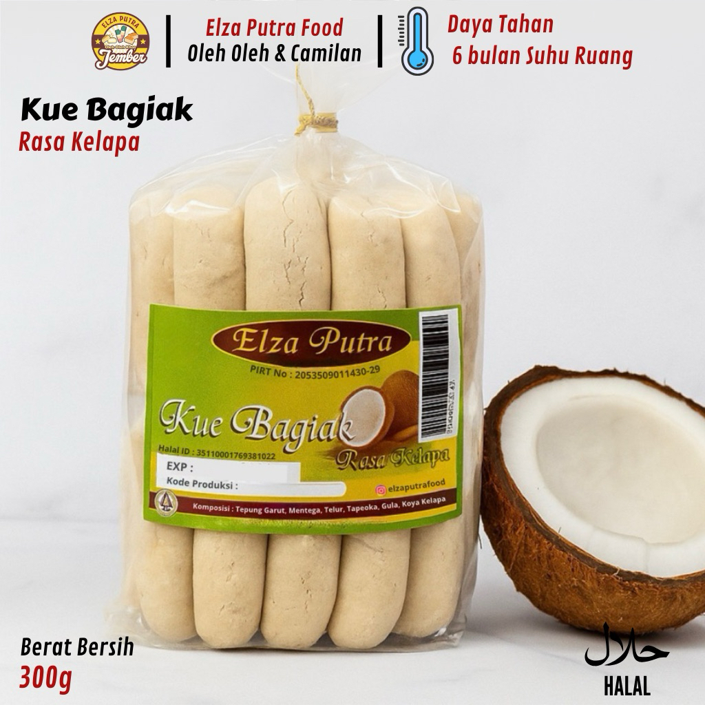 Jual Kue Bagiak Rasa Kelapa Khas Banyuwangi Netto 300 gram | Shopee ...