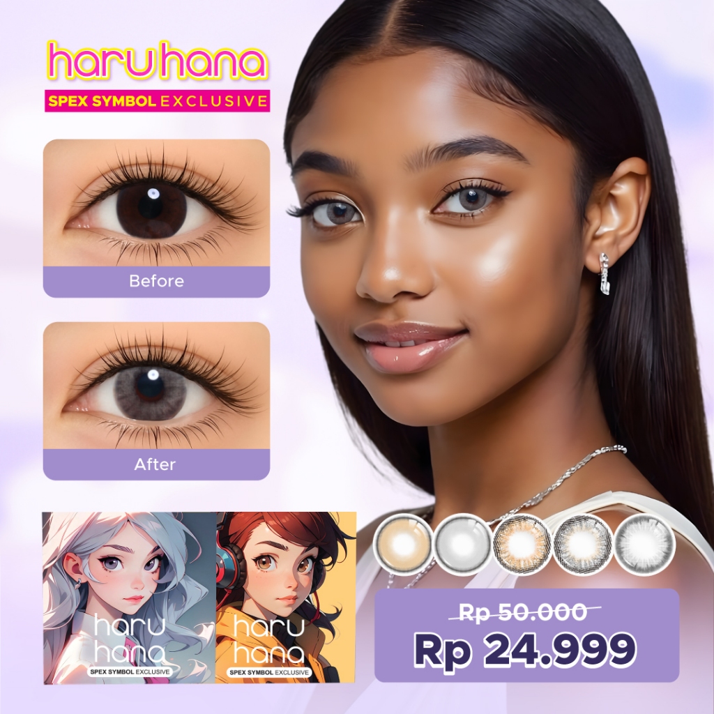 Jual Softlens Spex Symbol HARUHANA Vibrant Series-Softlen Normal ...