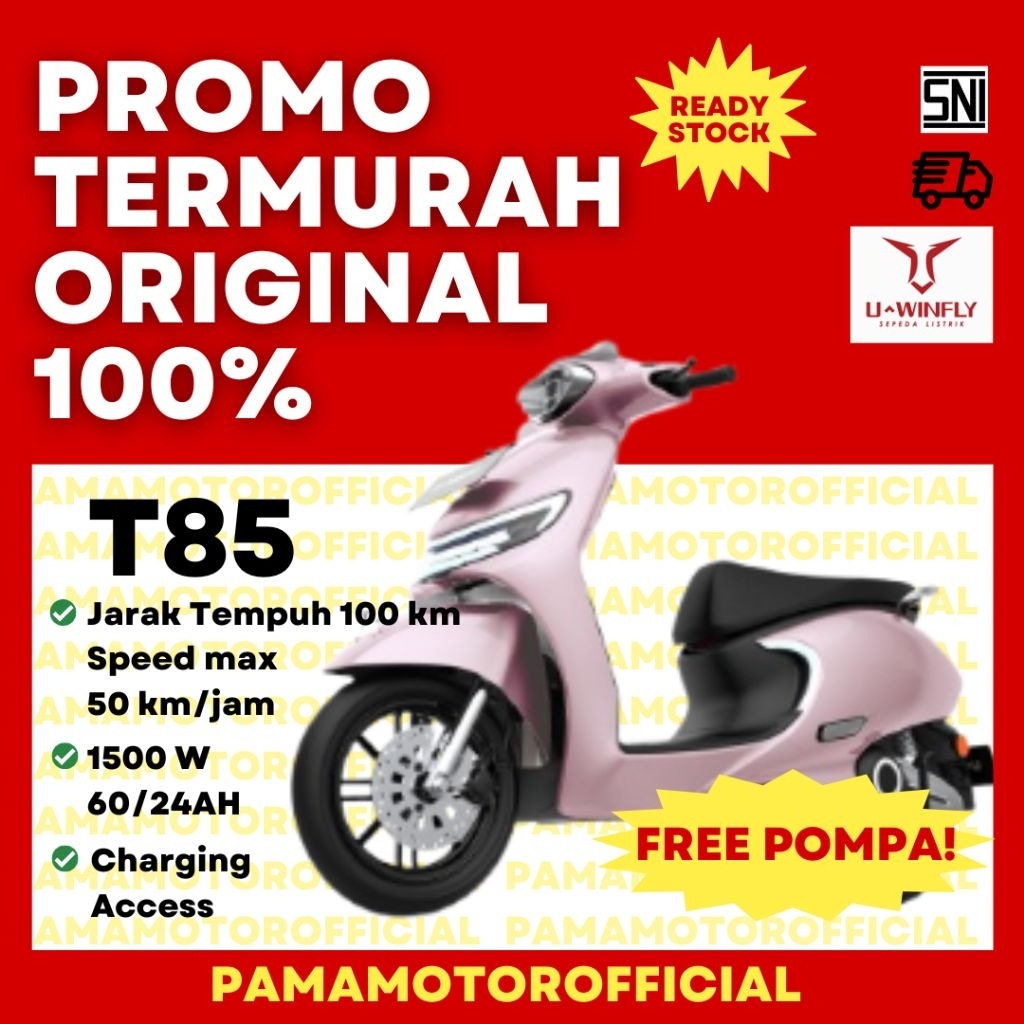Jual UWINFLY T85 Lithium penerus T3S Pro Sepeda Motor Listrik Vespa ...