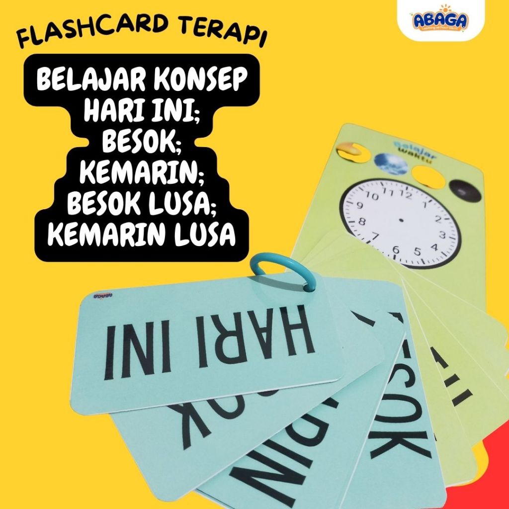 Jual Belajar Konsep Hari Besok Kemarin & Jam Waktu - Flashcard Terapi ...
