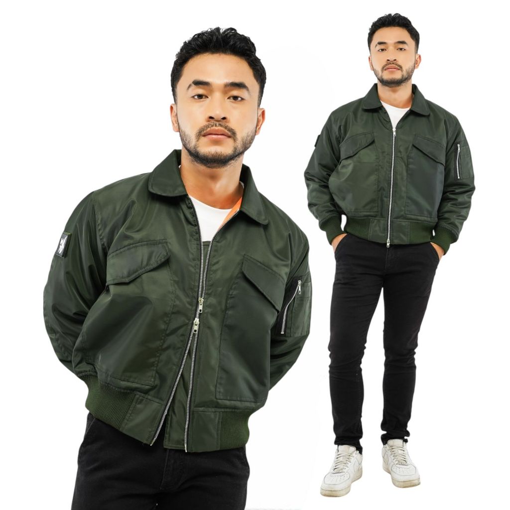 Jual MTBS Mothbless Jacket Lucas Bomber Boxy Fit - Army | Shopee Indonesia