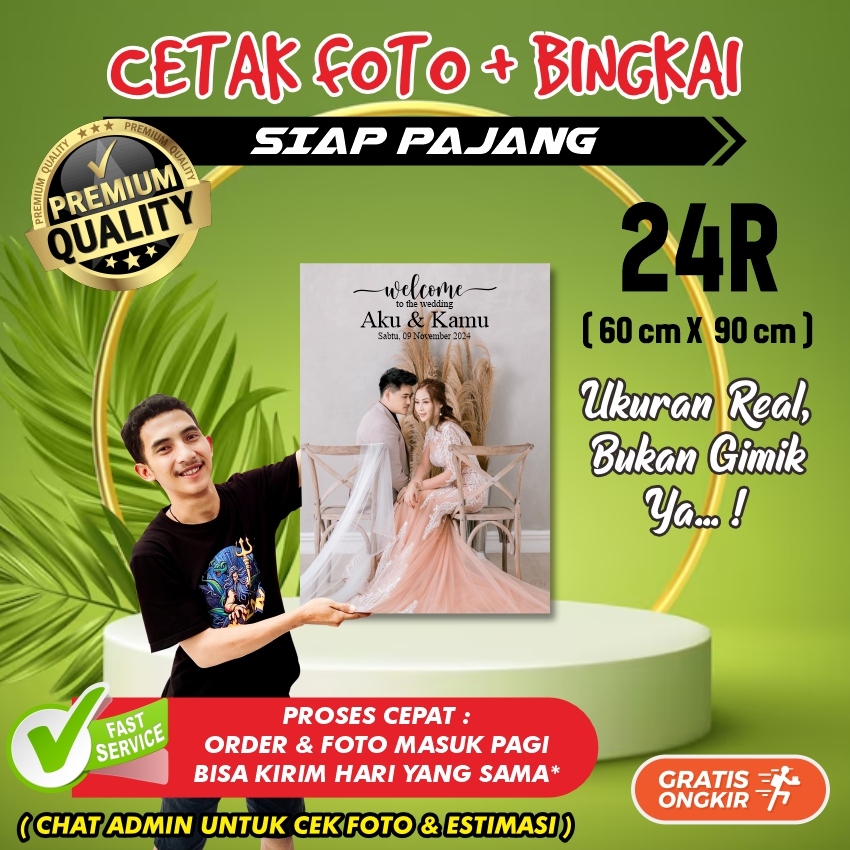 Jual Hiasan Dinding Foto Custom 60x90 cm – Bingkai Kayu (Spanram ...