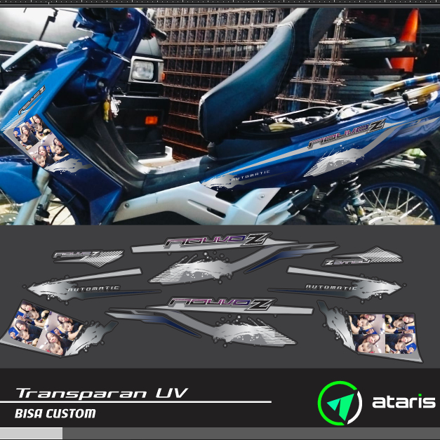 Jual Striping Yamaha Nouvo Custom UV Transparan | Shopee Indonesia