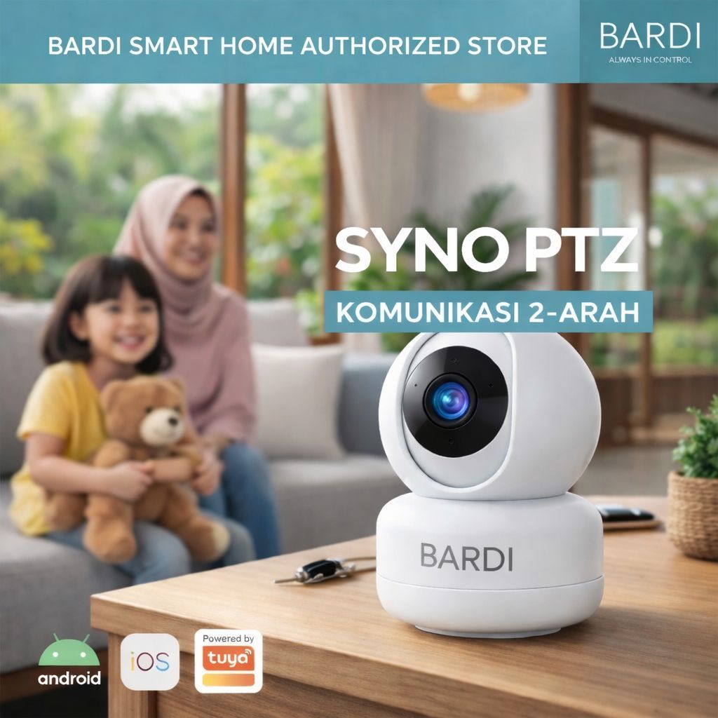 Jual BARDI CCTV IP Camera Indoor PTZ SYNO 3MP Smart 1080p 360° Kamera ...