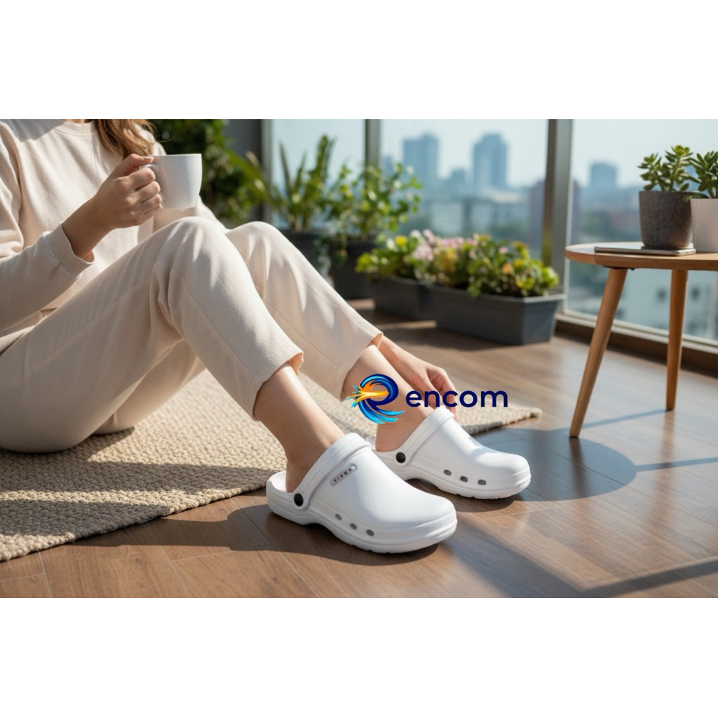 Jual VS - Baim Sandal Medis Putih Pria Wanita Kodok / Sendal Kodok ...
