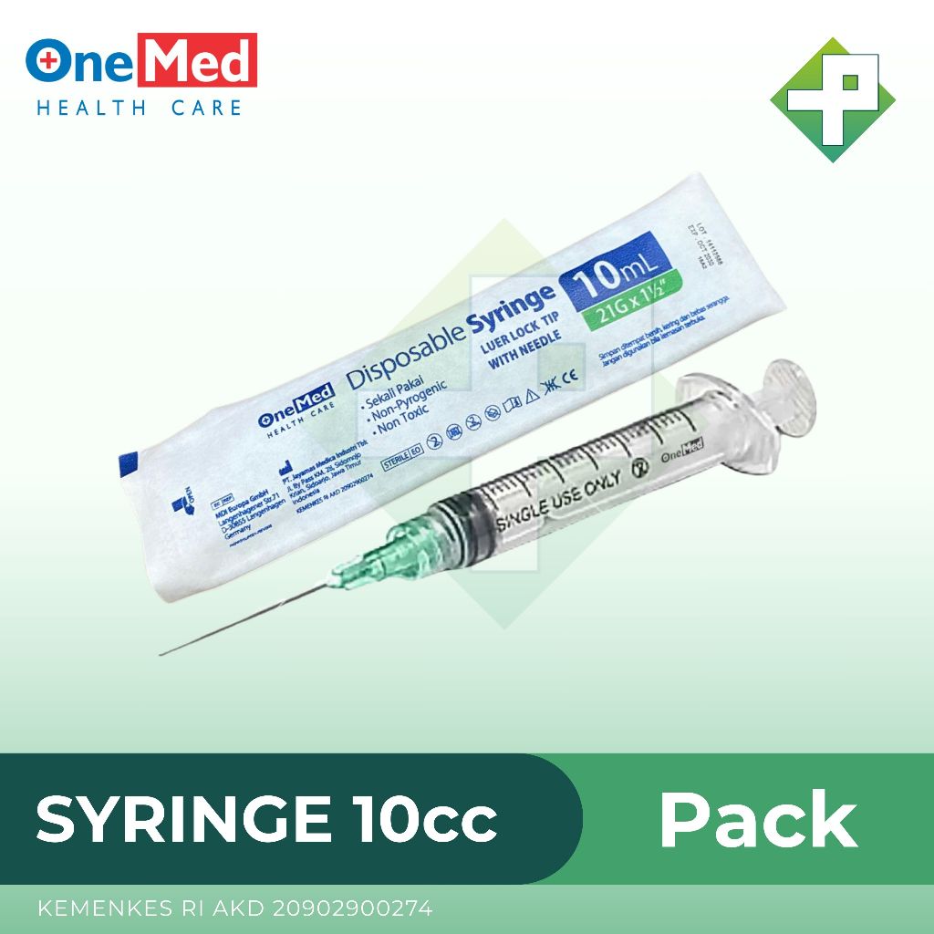 Jual Syringe 10cc OneMed / Spuit Onemed 10ml Pack | Shopee Indonesia