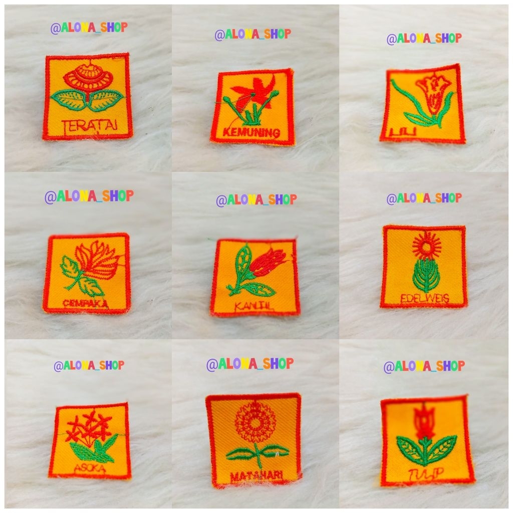 Jual BET / BADGE REGU PRAMUKA KUNING BORDIR untuk PUTRI ( Harga ECER ...