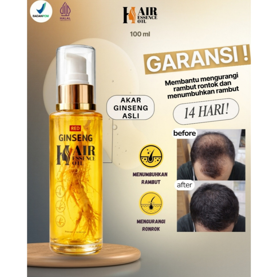 Jual Red Hair Tonic Essence Oil Ginseng Asli 100% Perawatan cepat dan ...