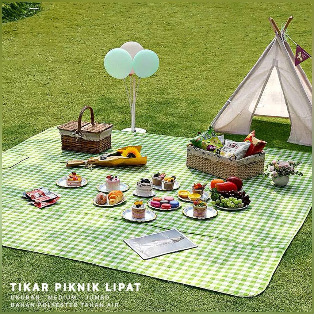 Jual TIKAR PIKNIK ANTI AIR DESAIN PORTABEL / TIKAR PIKNIK LIPAT ...